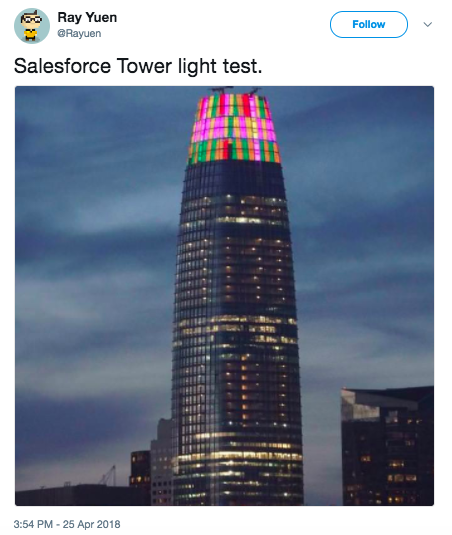 Salesforce Tower will soon light up San Francisco's night sky with ...