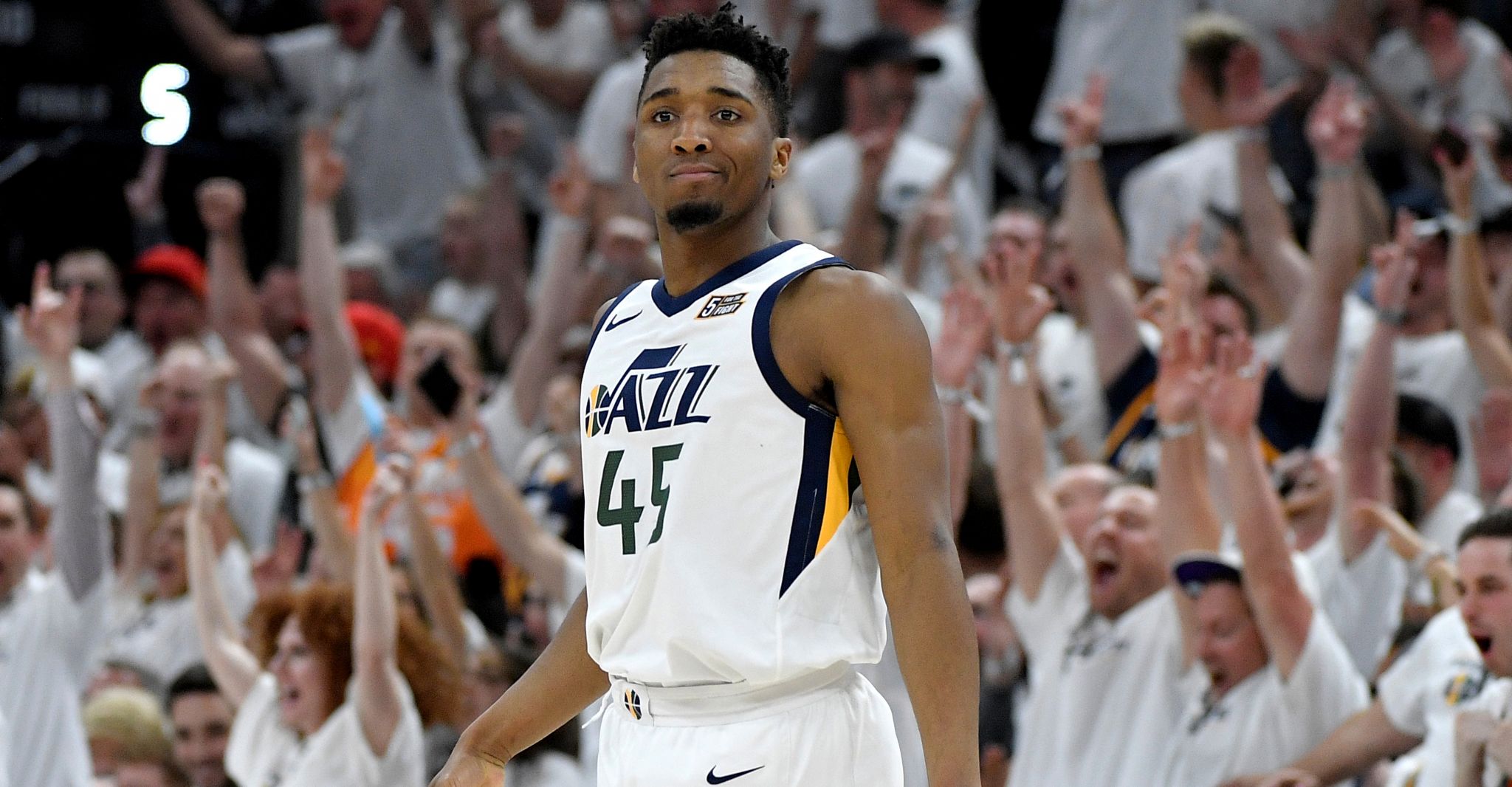 Jazz guard Donovan Mitchell poses a dynamic offensive threat to Rockets