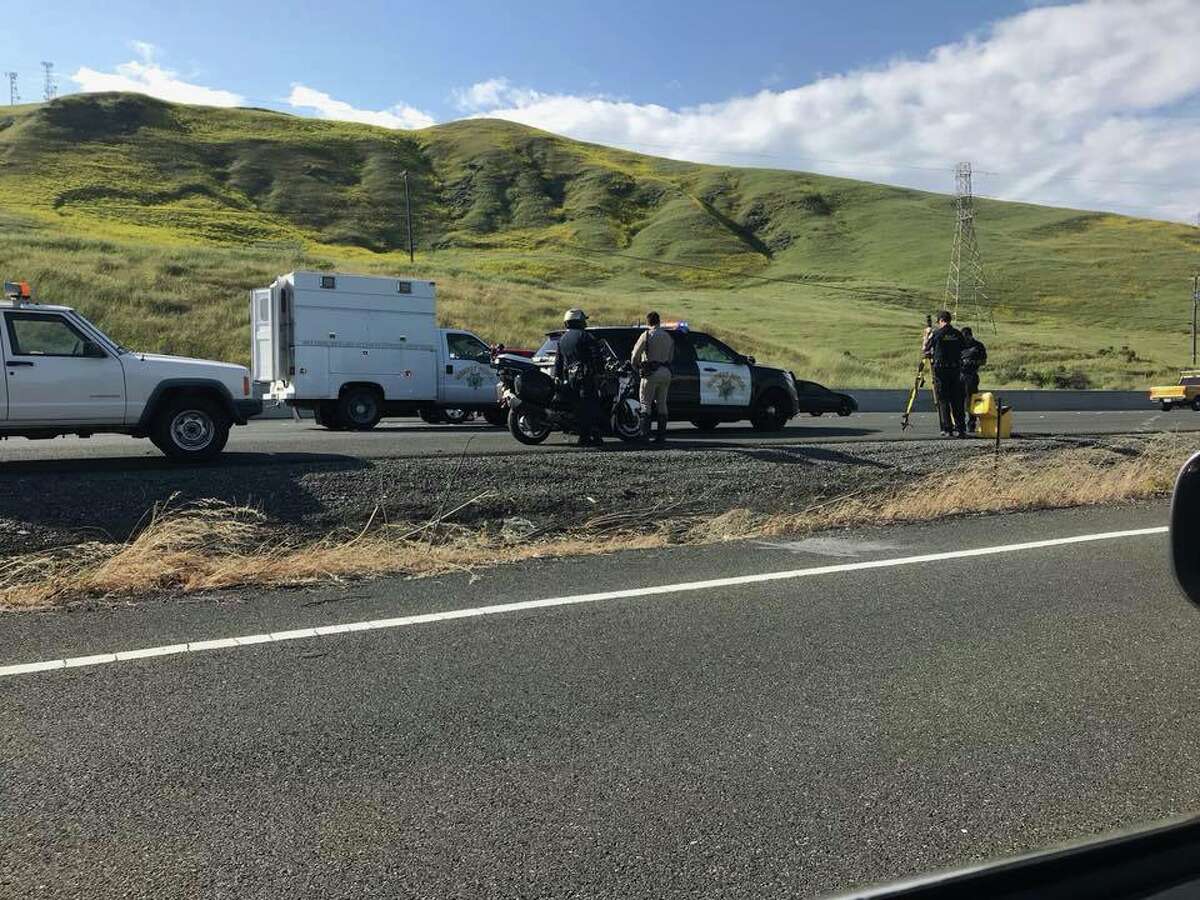 4 people injured after car hits CHP vehicle on east I-80