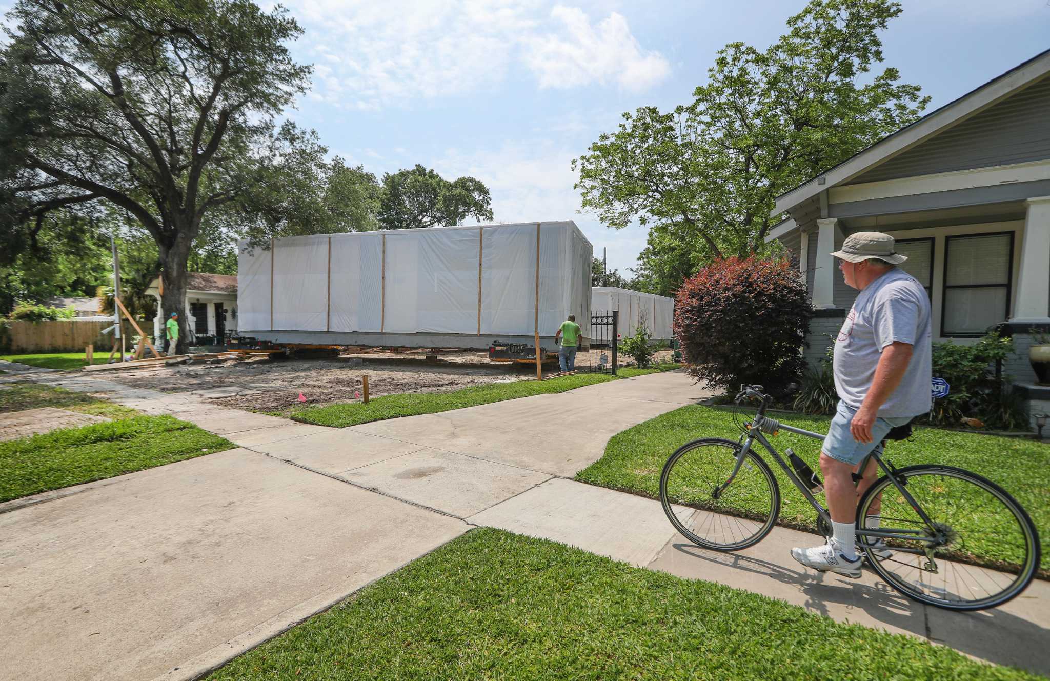 Factory-built modular home becomes Heights contemporary