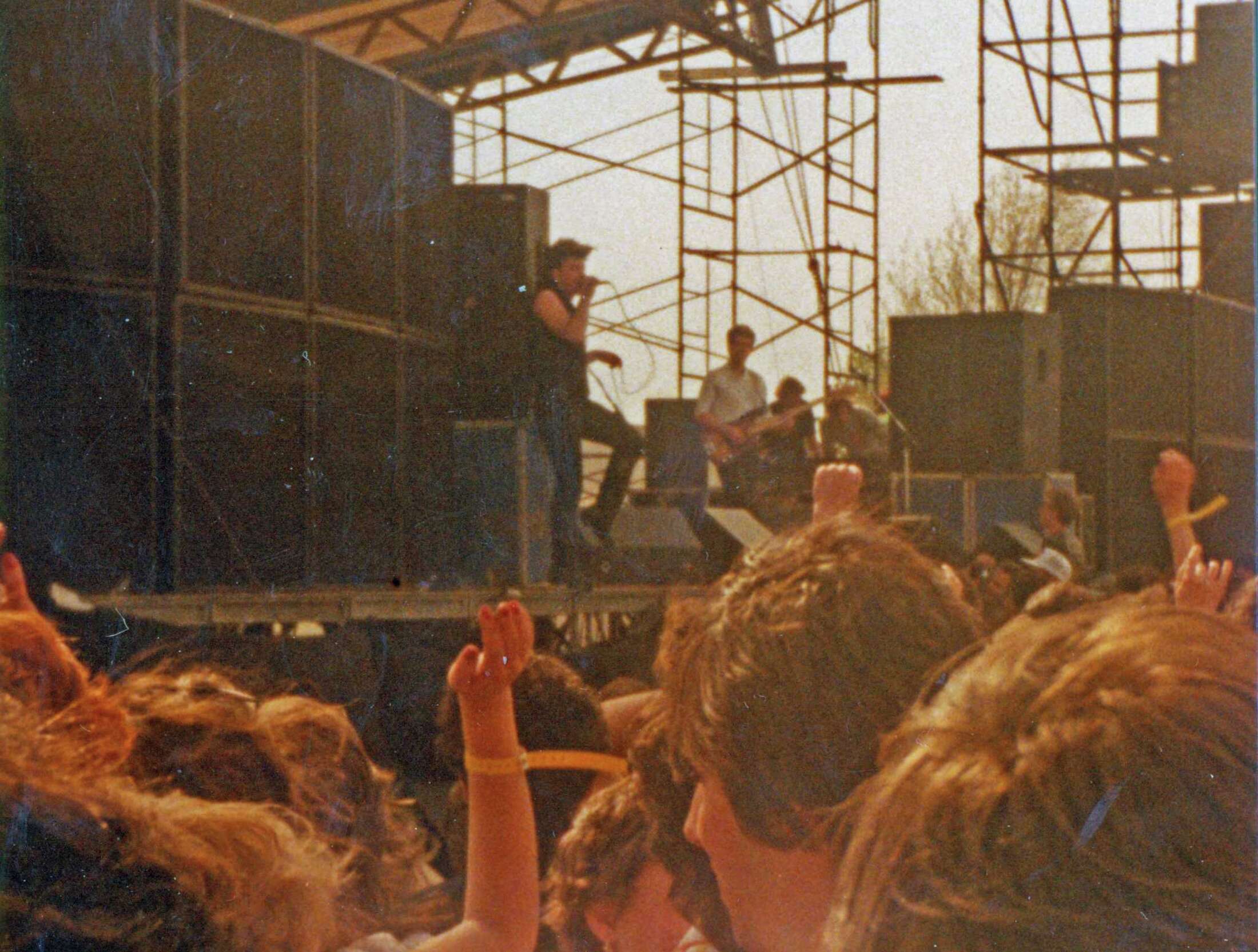 Rare shot of 1983 Bono at UAlbany concert