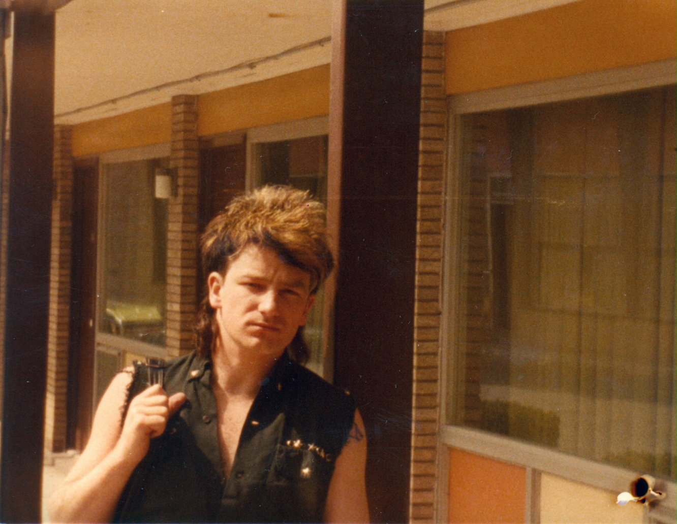 Rare shot of 1983 Bono at UAlbany concert