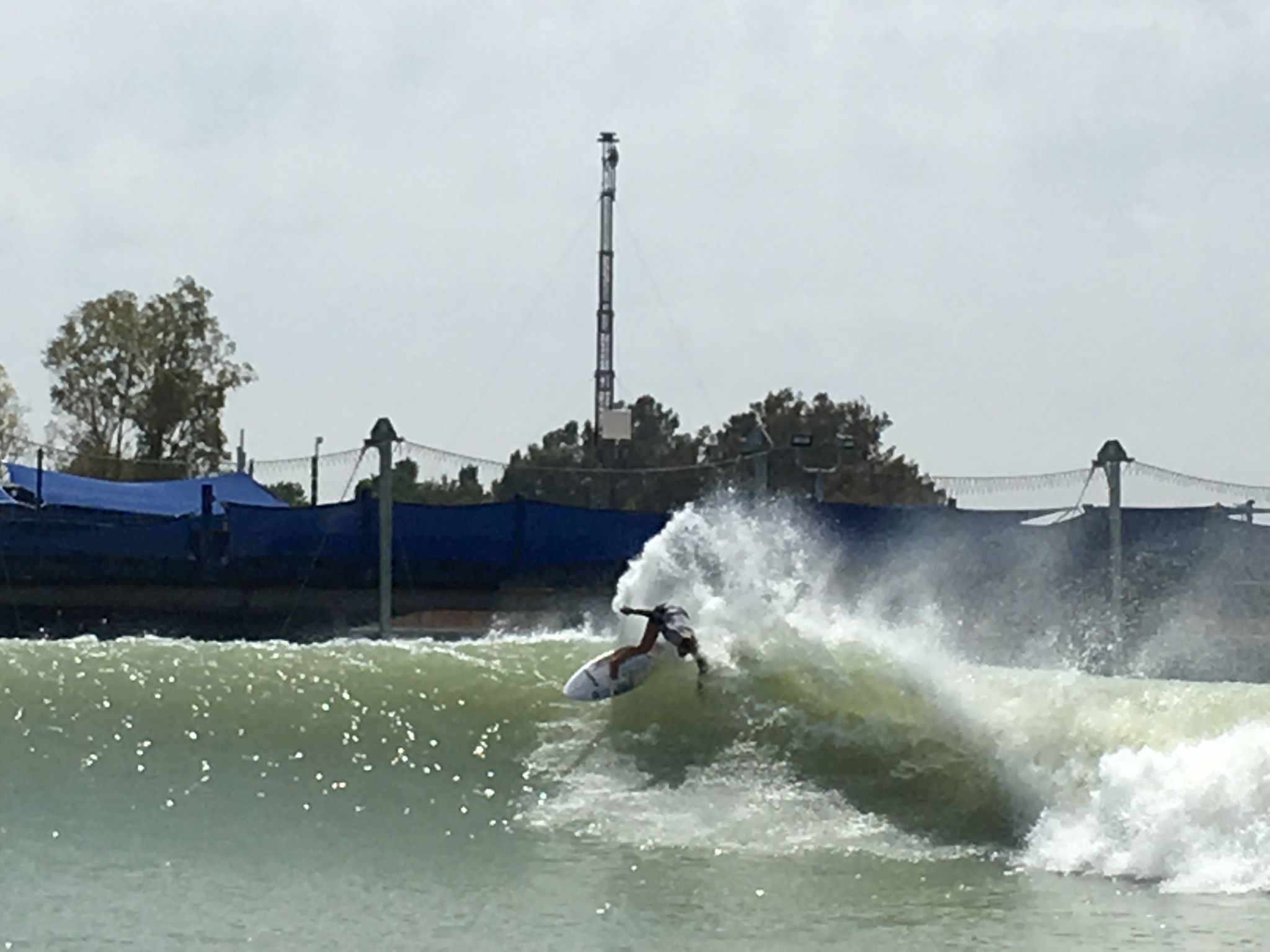 Pro surfers compete at mysterious wave facility in the middle of the ...