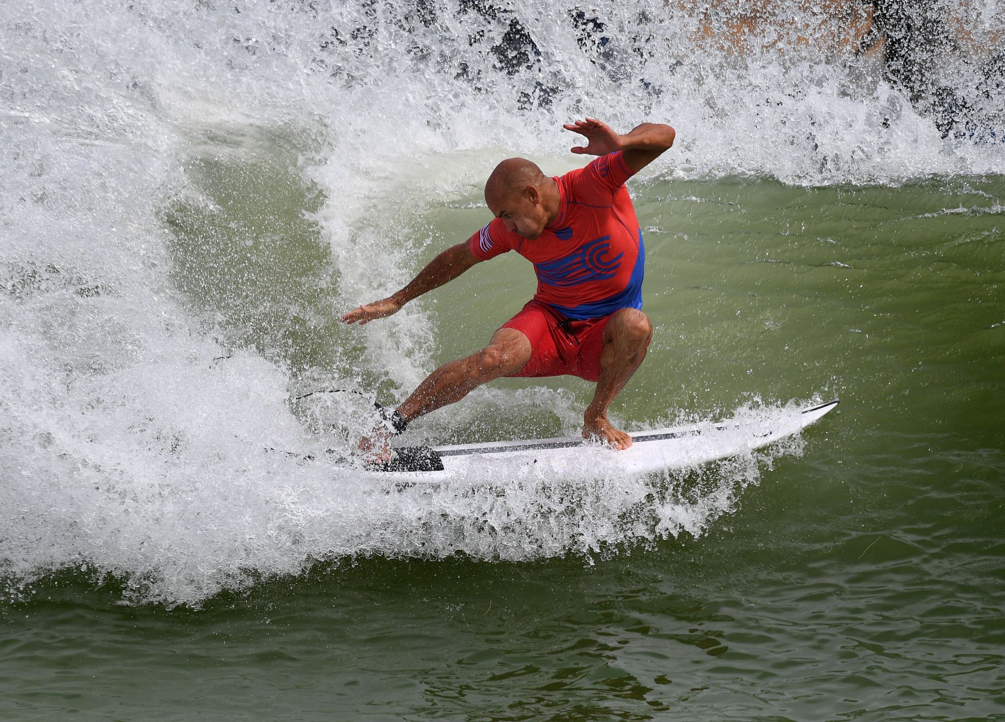 Pro surfers compete at mysterious wave facility in the middle of the ...