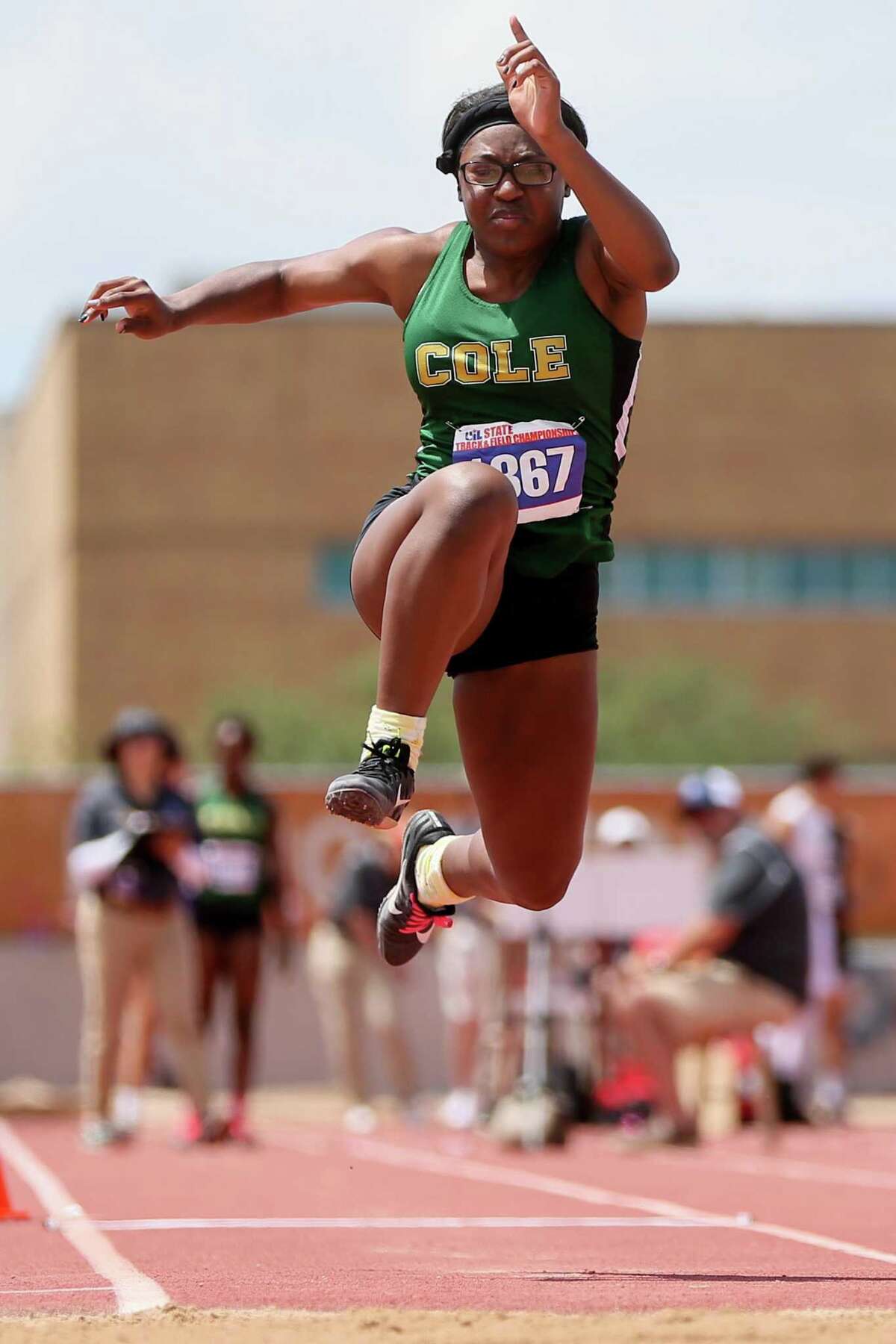 Poth’s Lamberth lands high jump gold with record-setting performance