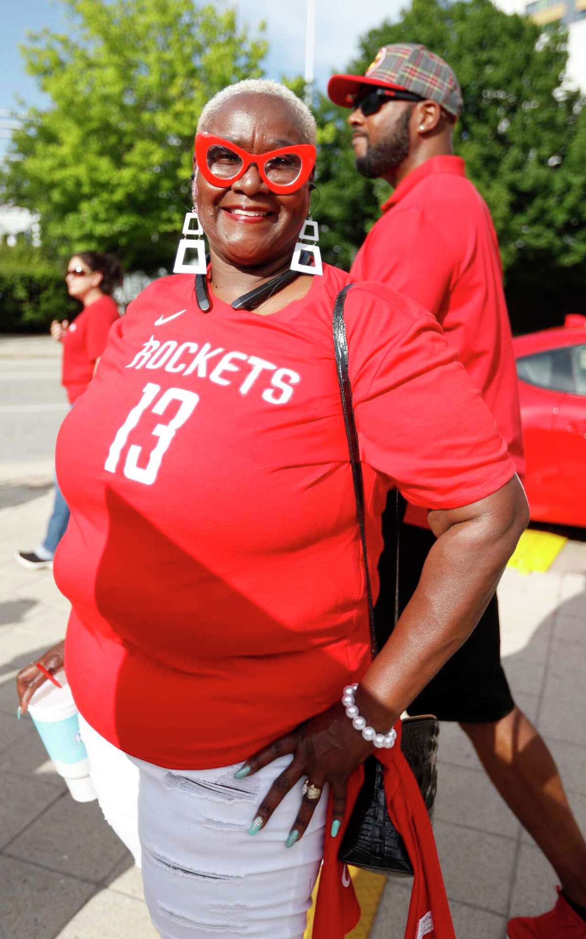 Celebrities at Game 1 of Rockets-Warriors series