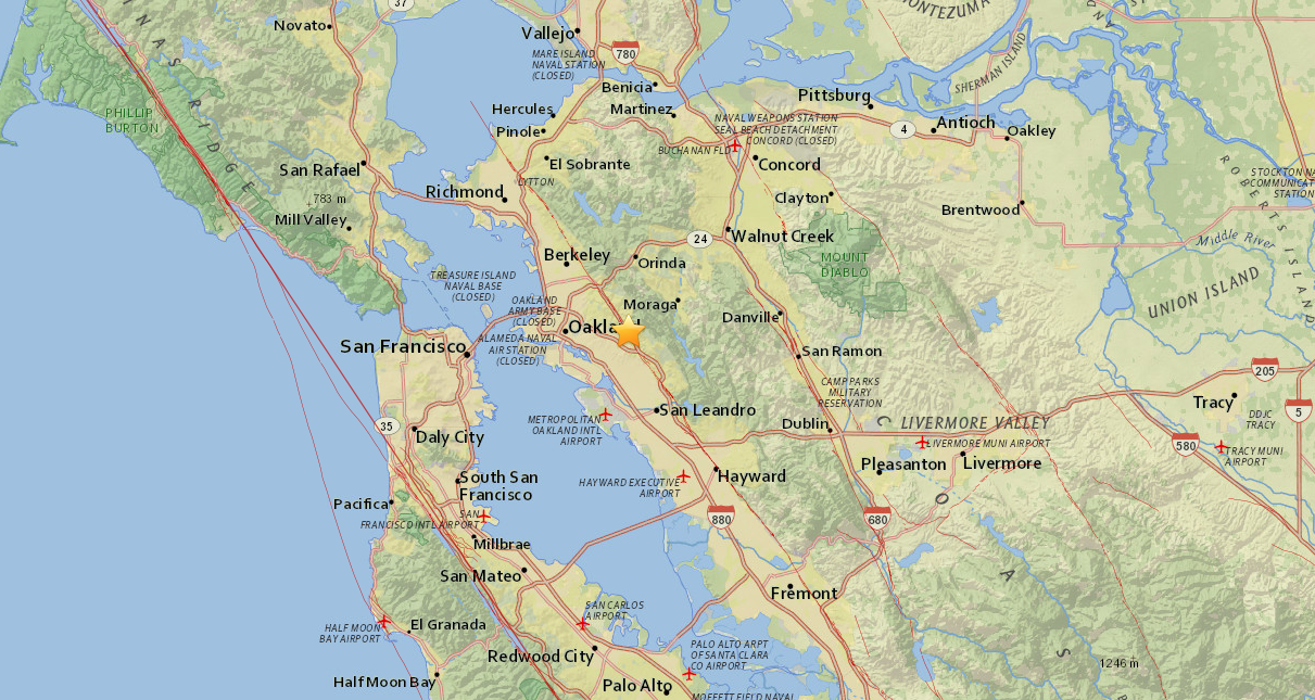 Magnitude 3.5 earthquake shakes San Francisco Bay Area, centered near ...