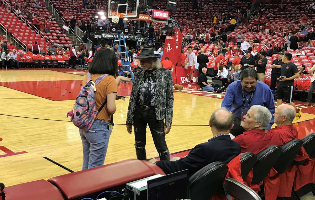 Celebrities at Game 1 of Rockets-Warriors series