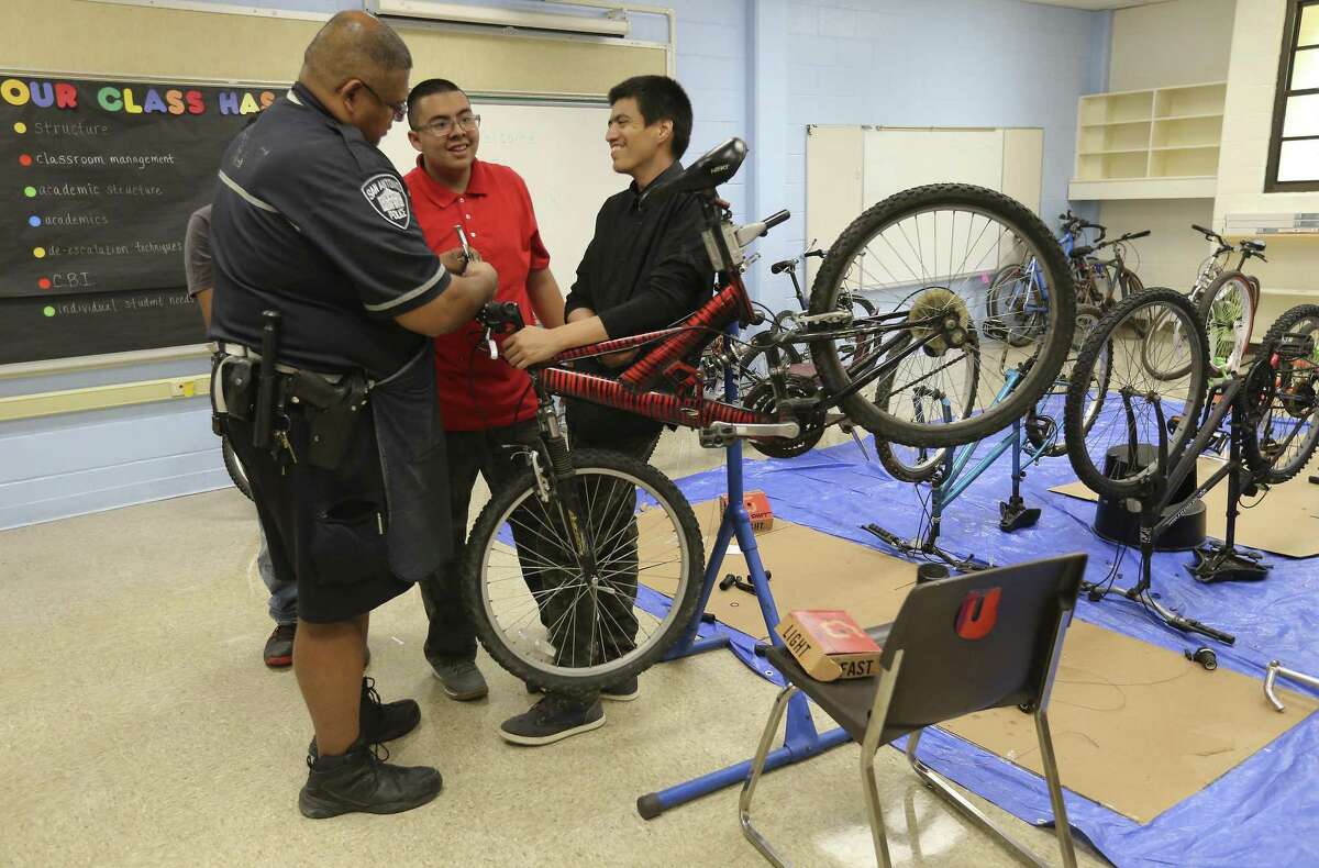 SAPD bike officers teach mechanics to special needs students