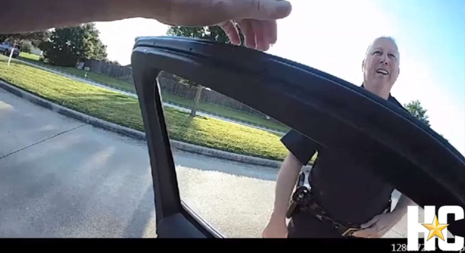 Video: Constable Mark Herman argues with deputy after running red light