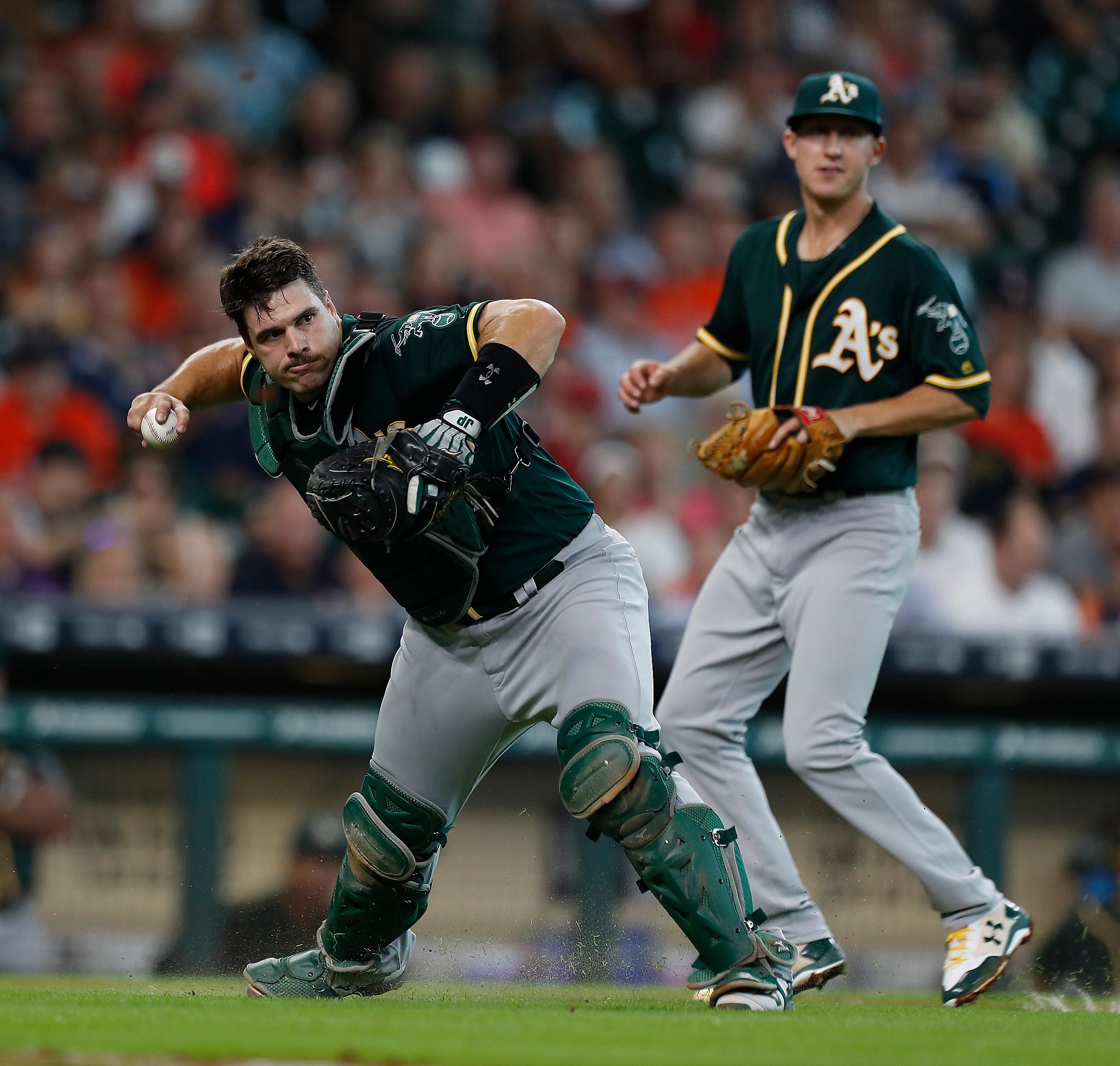 Josh Phegley back with A’s just as he’s heating up offensively
