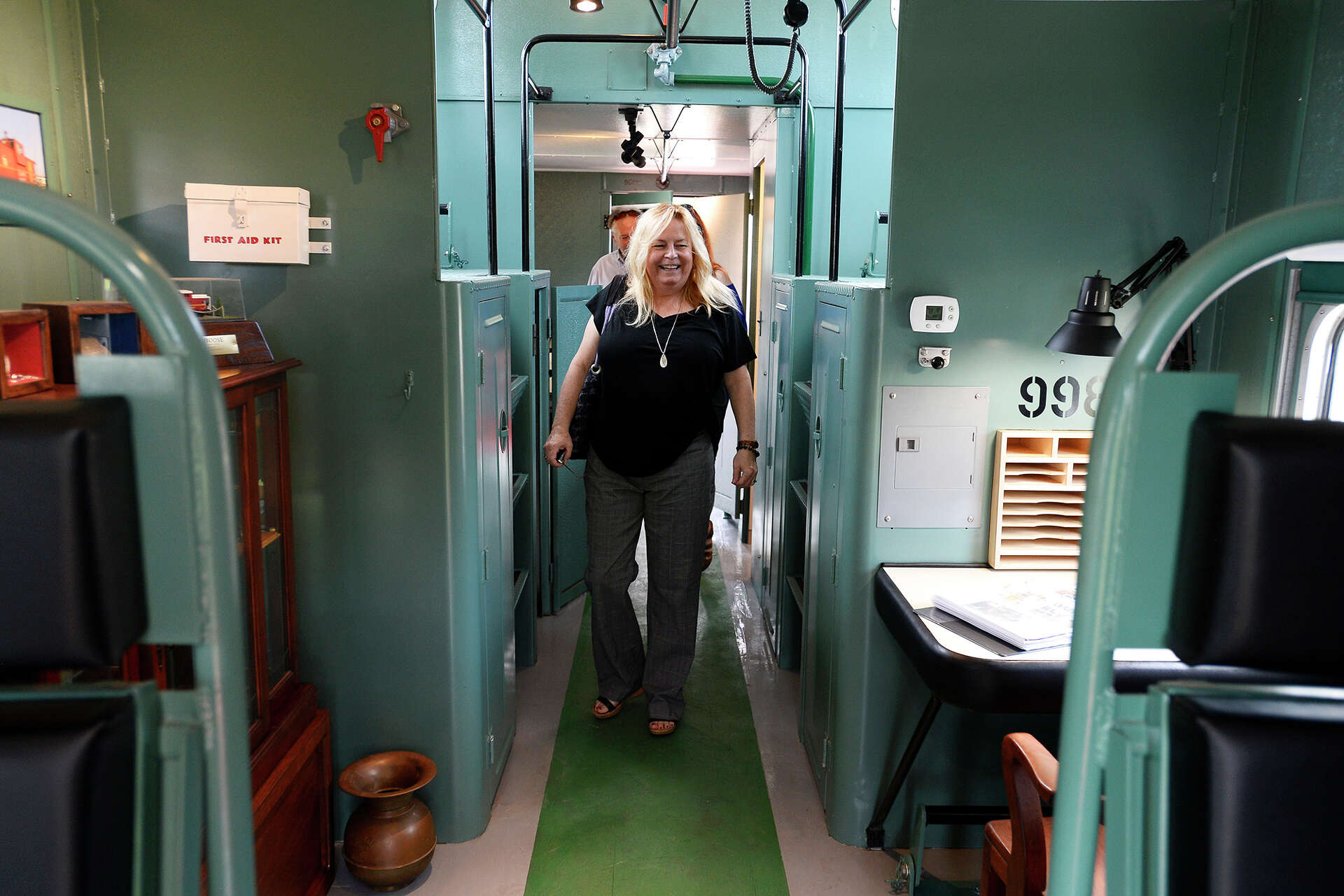 Photos: Restored caboose unveiled at port