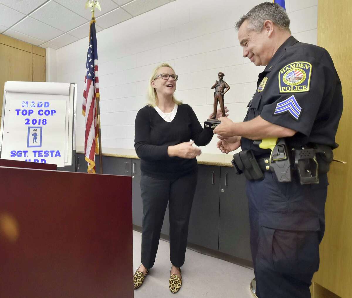 Hamden police sergeant named MAAD’s ‘Top Cop’ for efforts to fight ...