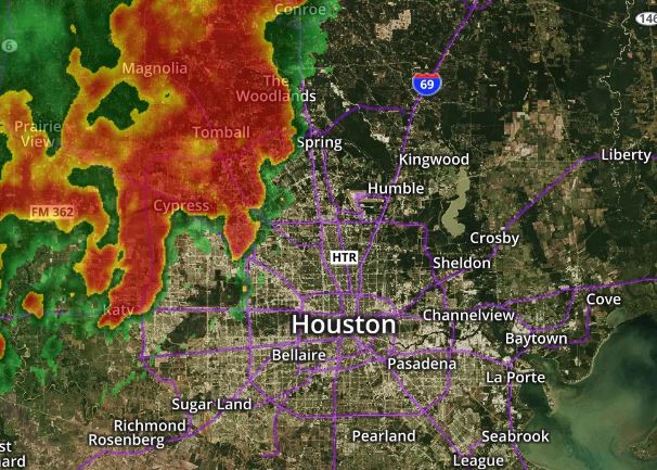 Flash flood warning issued for parts of Harris, Montgomery, Waller counties