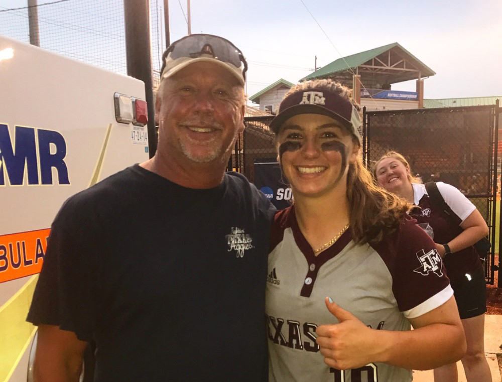 Like father, like daughter: Playing ball is in Texas A&M softball ...
