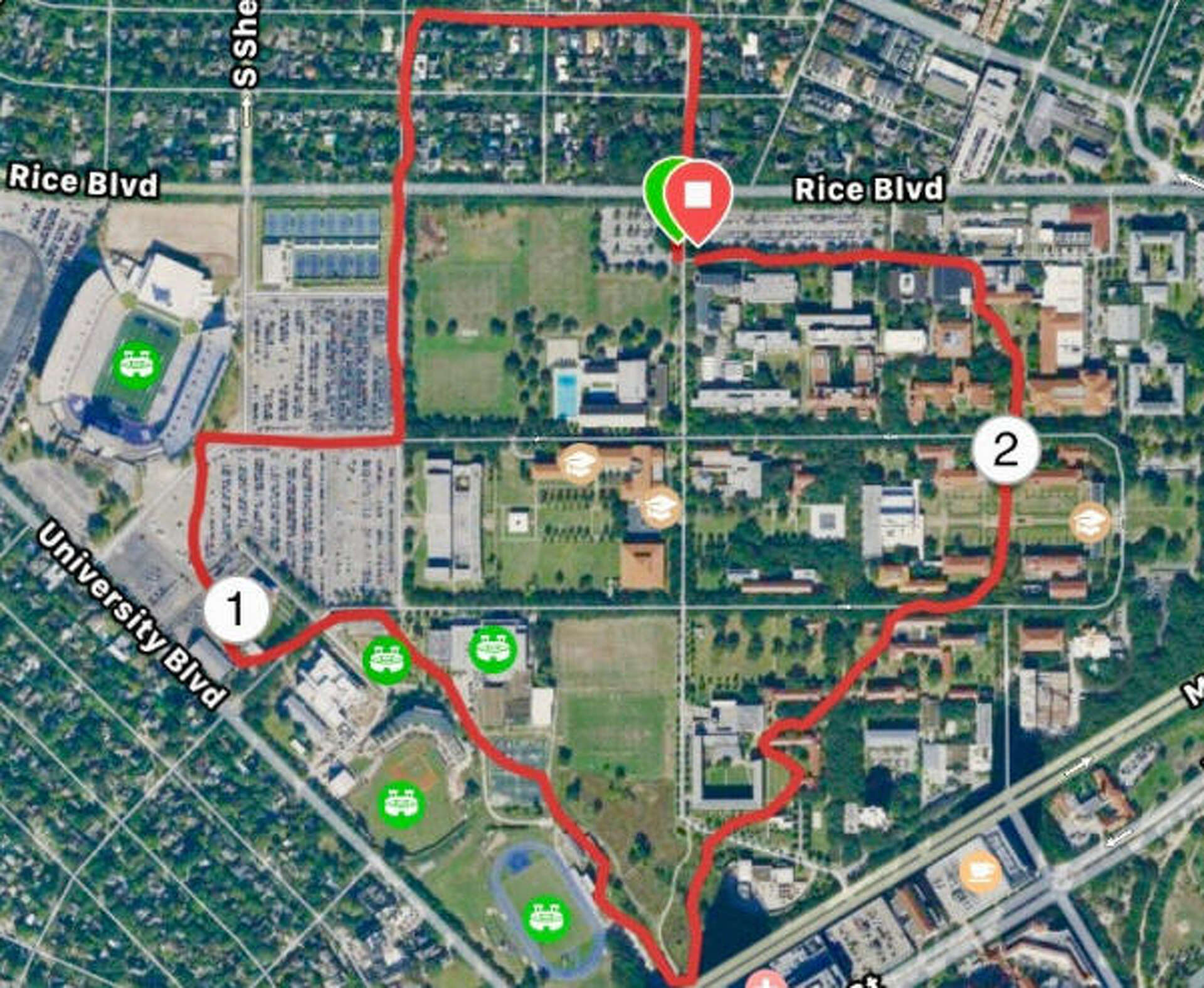 Houston jogger runs a Texas-shaped running trail around Rice University ...
