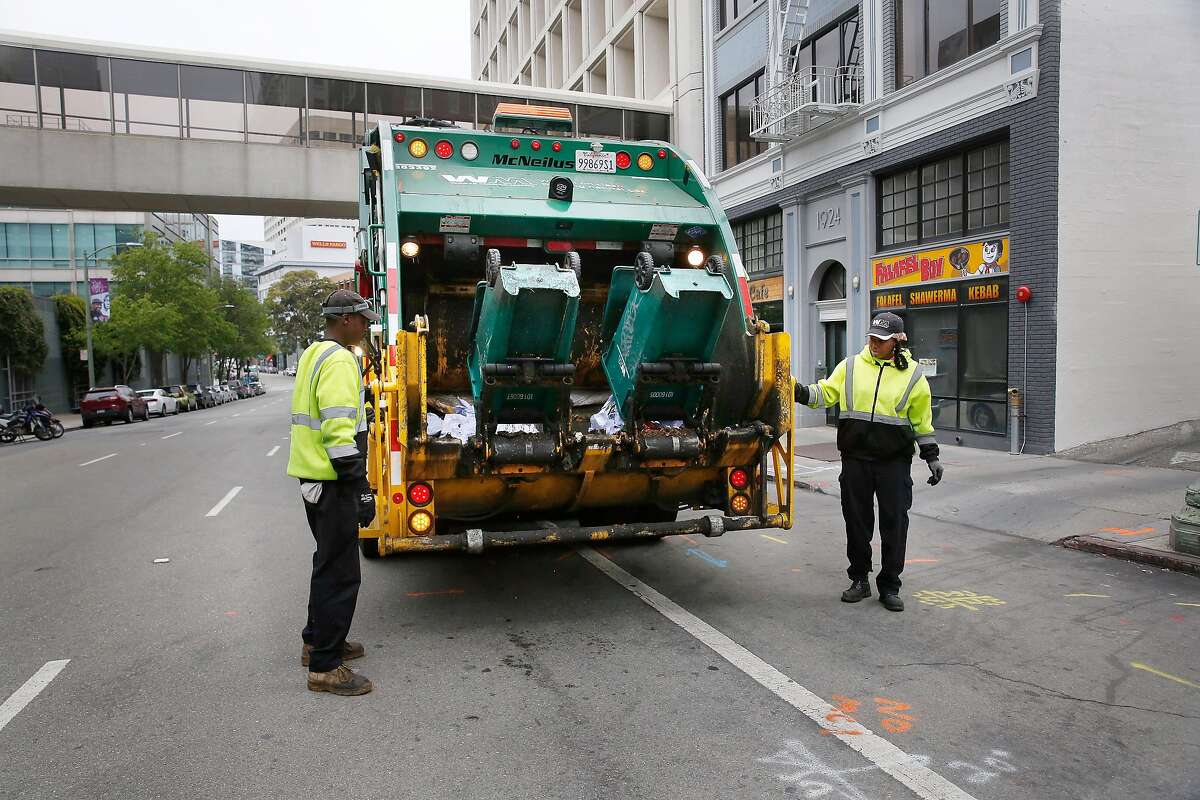 Garbage collectors in training bag good jobs
