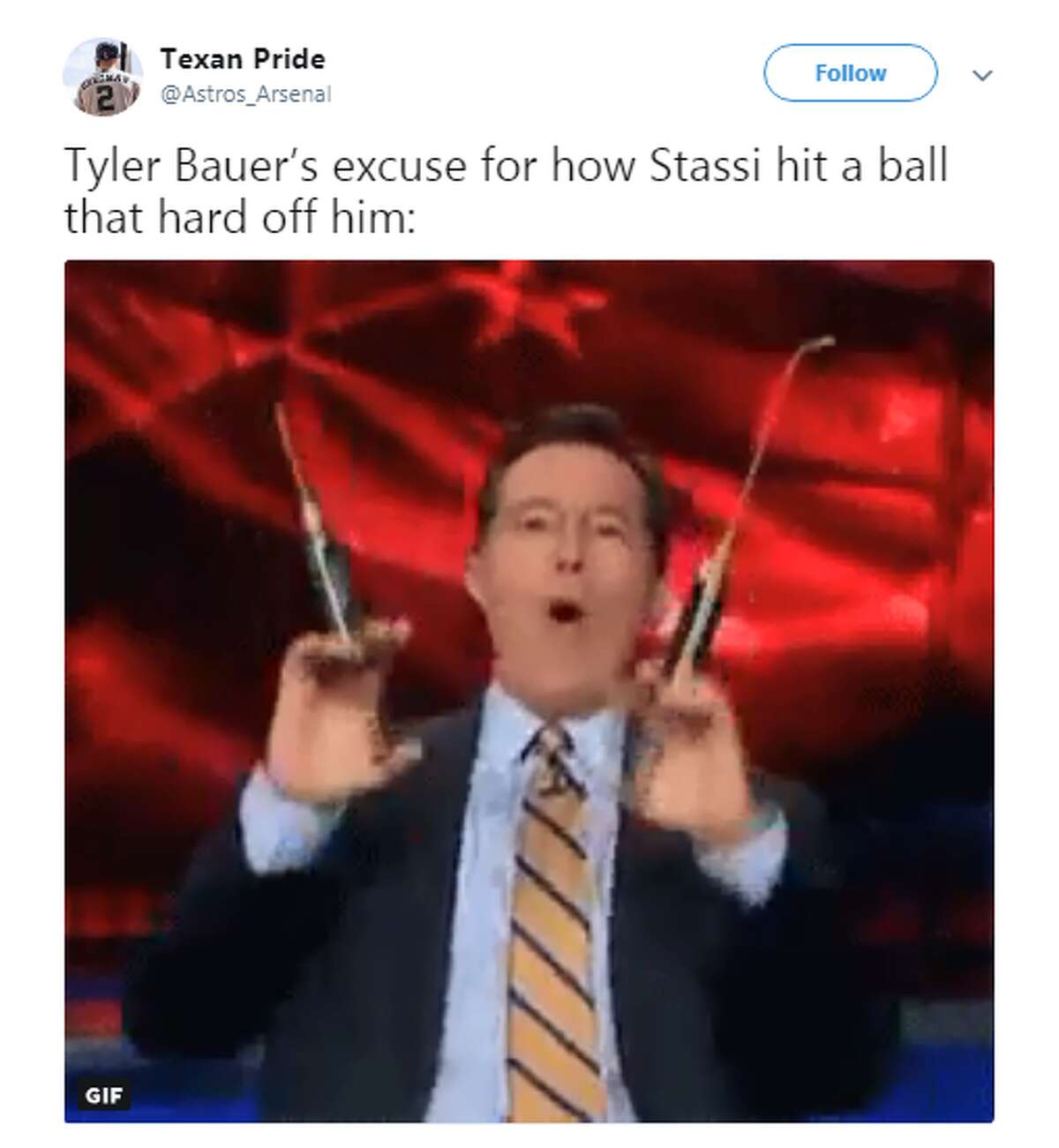 Twitter has fun with 'Tyler' Bauer as Astros lose to Cleveland