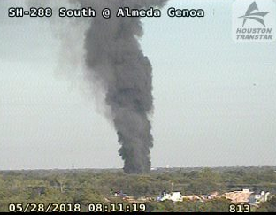 4-alarm warehouse fire reported in SW Houston
