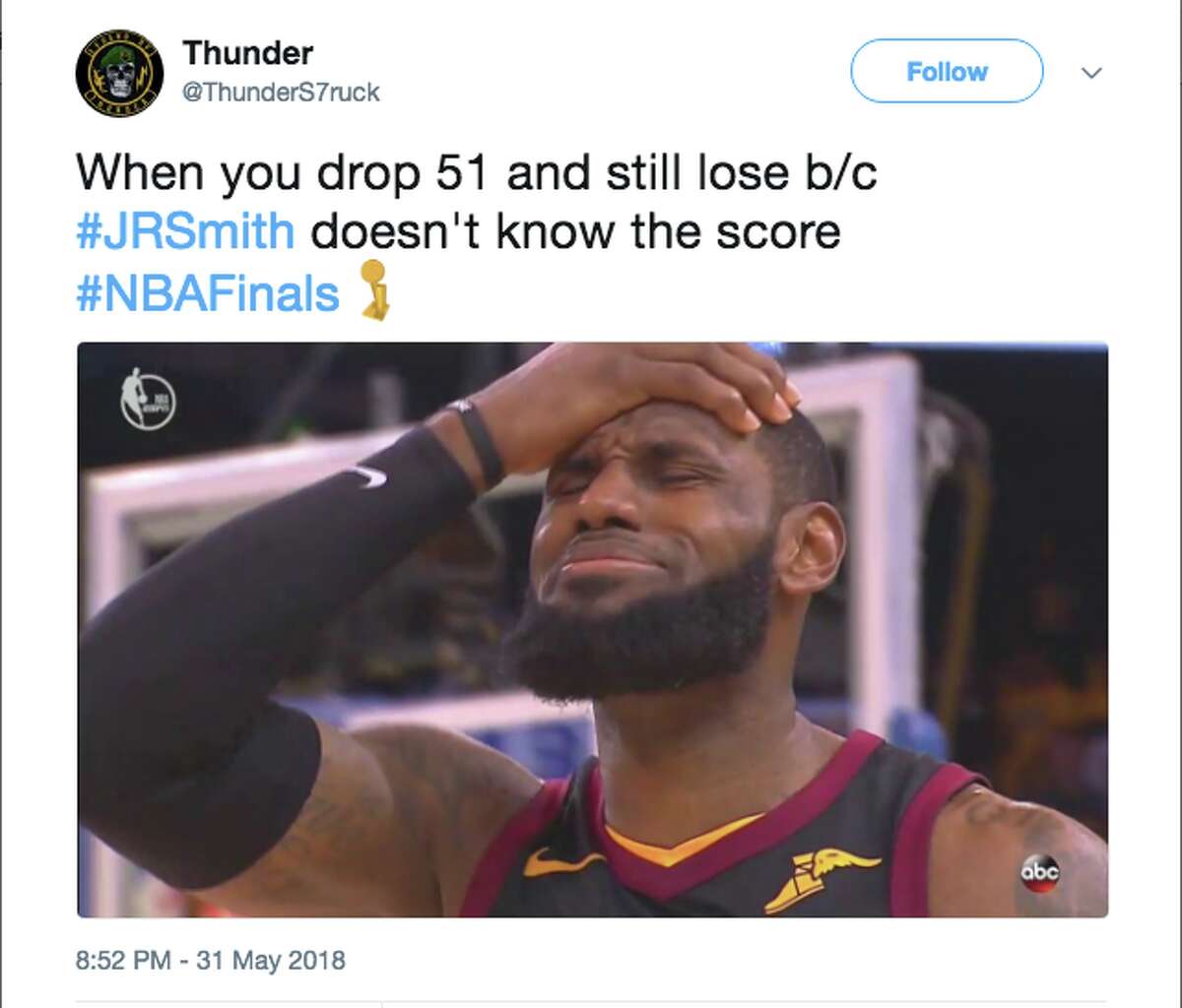 Exasperated LeBron and J.R. Smith: The best memes from a wild Game 1 of ...