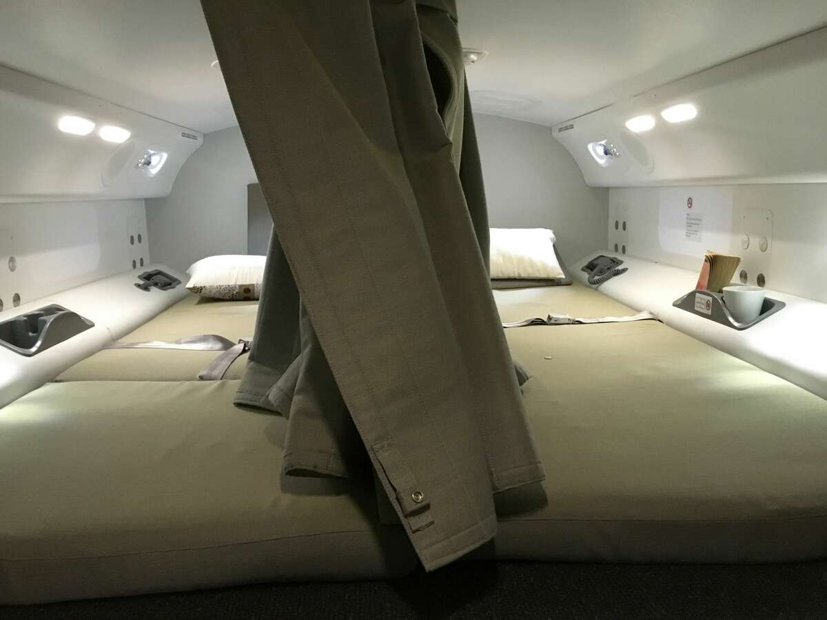 Where pilots and flight attendants sleep on long flights