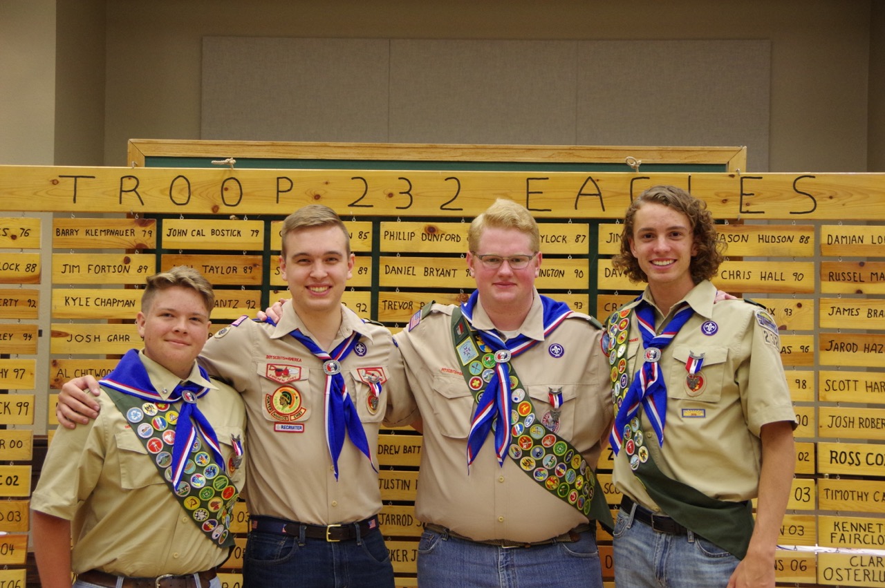 4 members of BSA Buffalo Trail Council Troop 232 received their Eagle ...