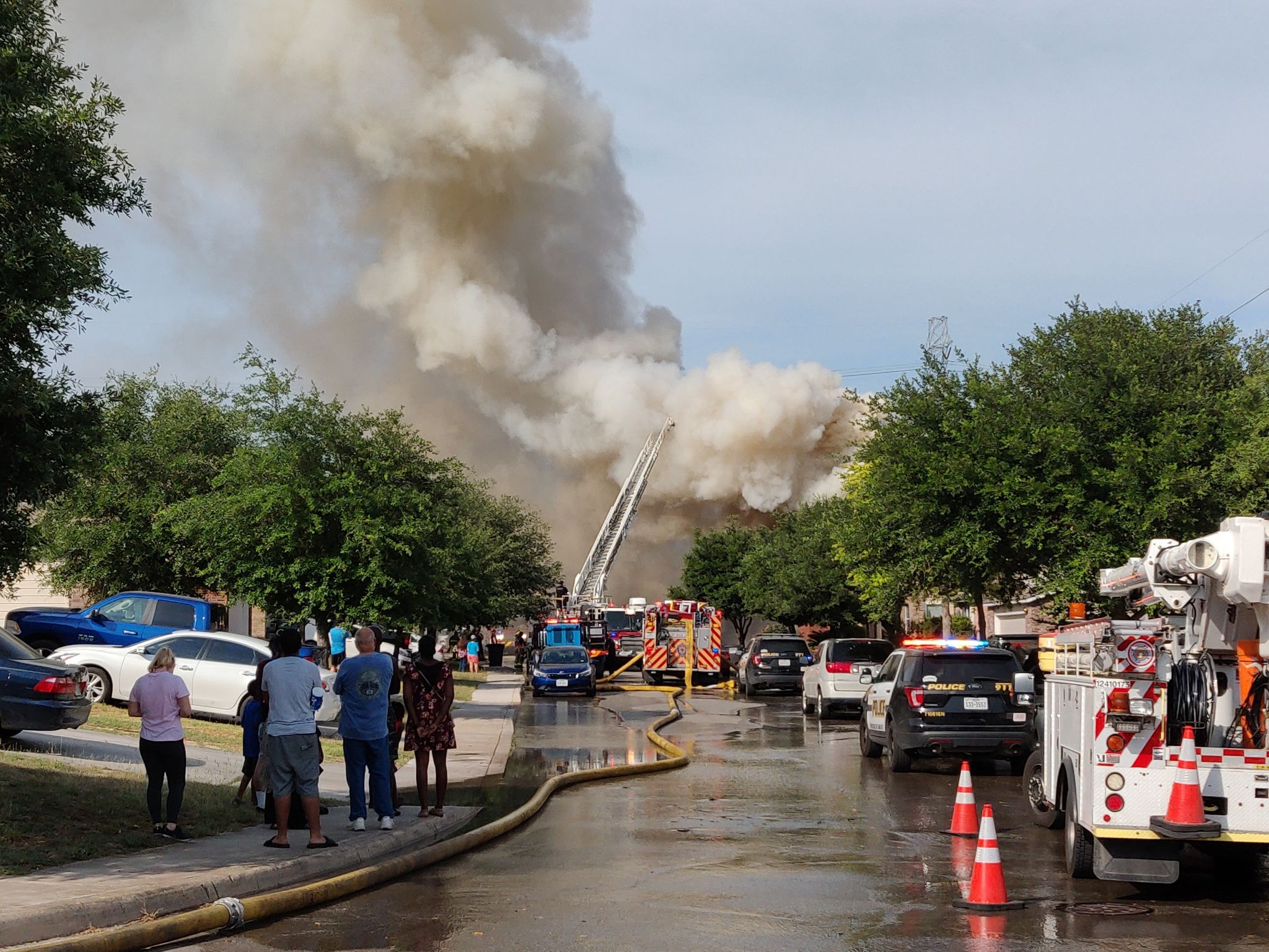 Neighbors heard explosion before Northeast Side fire engulfed home
