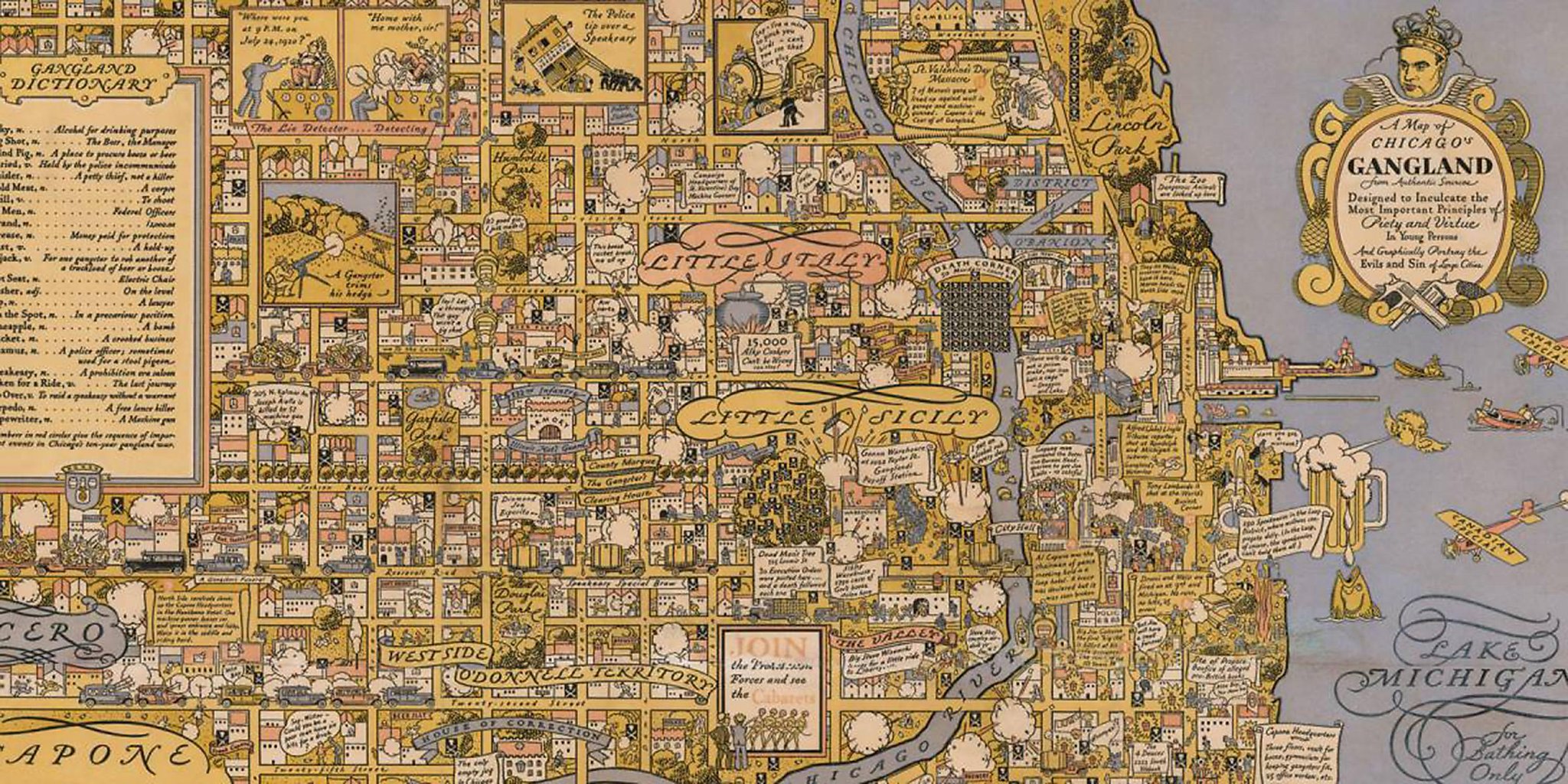 A rare 1931 map of Chicago’s Gangland could be yours for 20,000 pounds