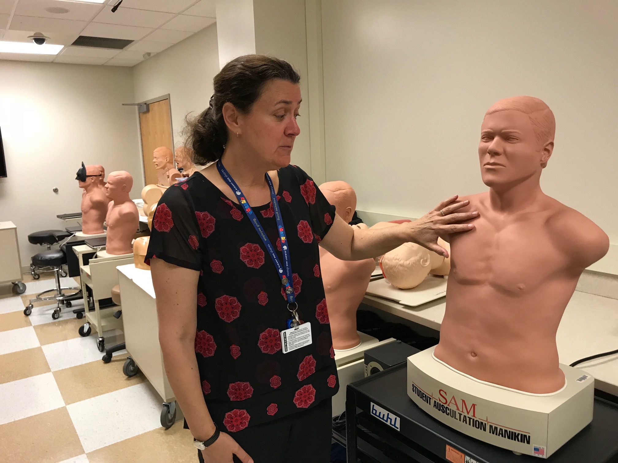 Fake blood, simulated tears at med school