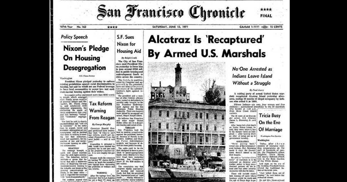Occupation Of Alcatraz The American Indian Occupation Of Alcatraz