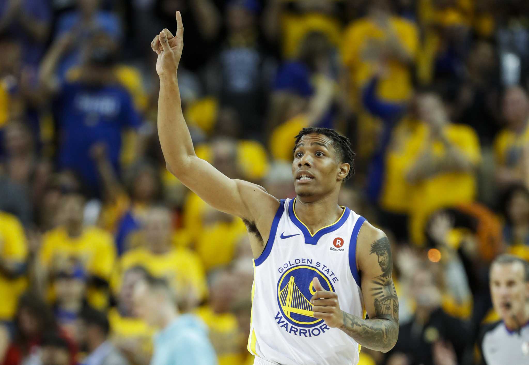 After scary fall, Warriors’ Patrick McCaw thankful just to be in uniform
