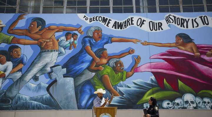 The ‘Rebirth’ of an East Houston landmark: Leo Tanguma’s iconic Chicano ...