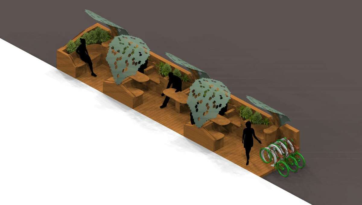 ‘Urban canopy’ parklet taking shape for summer installation