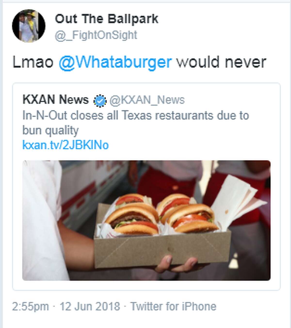 In-N-Out has to close temporarily, Whataburger fans crack jokes online