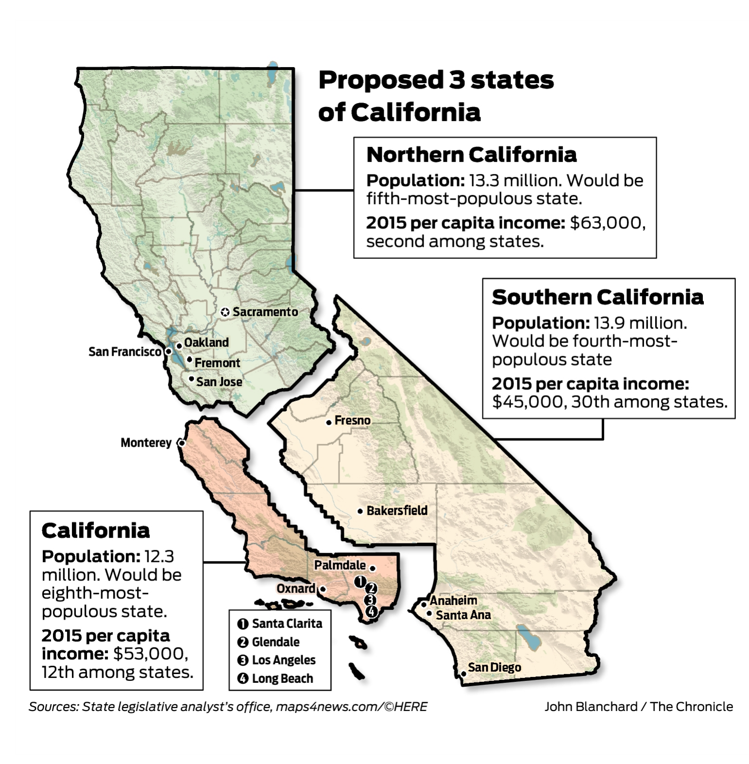 Measure to split California into three states qualifies for November ballot