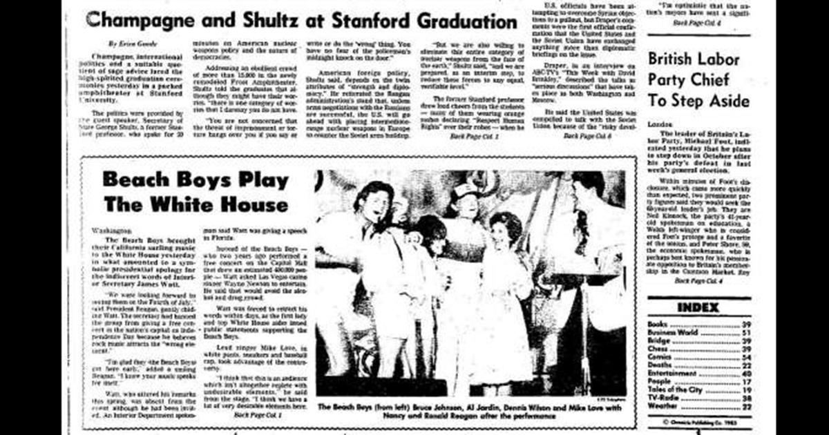 Chronicle Covers: In 1983, it was party time