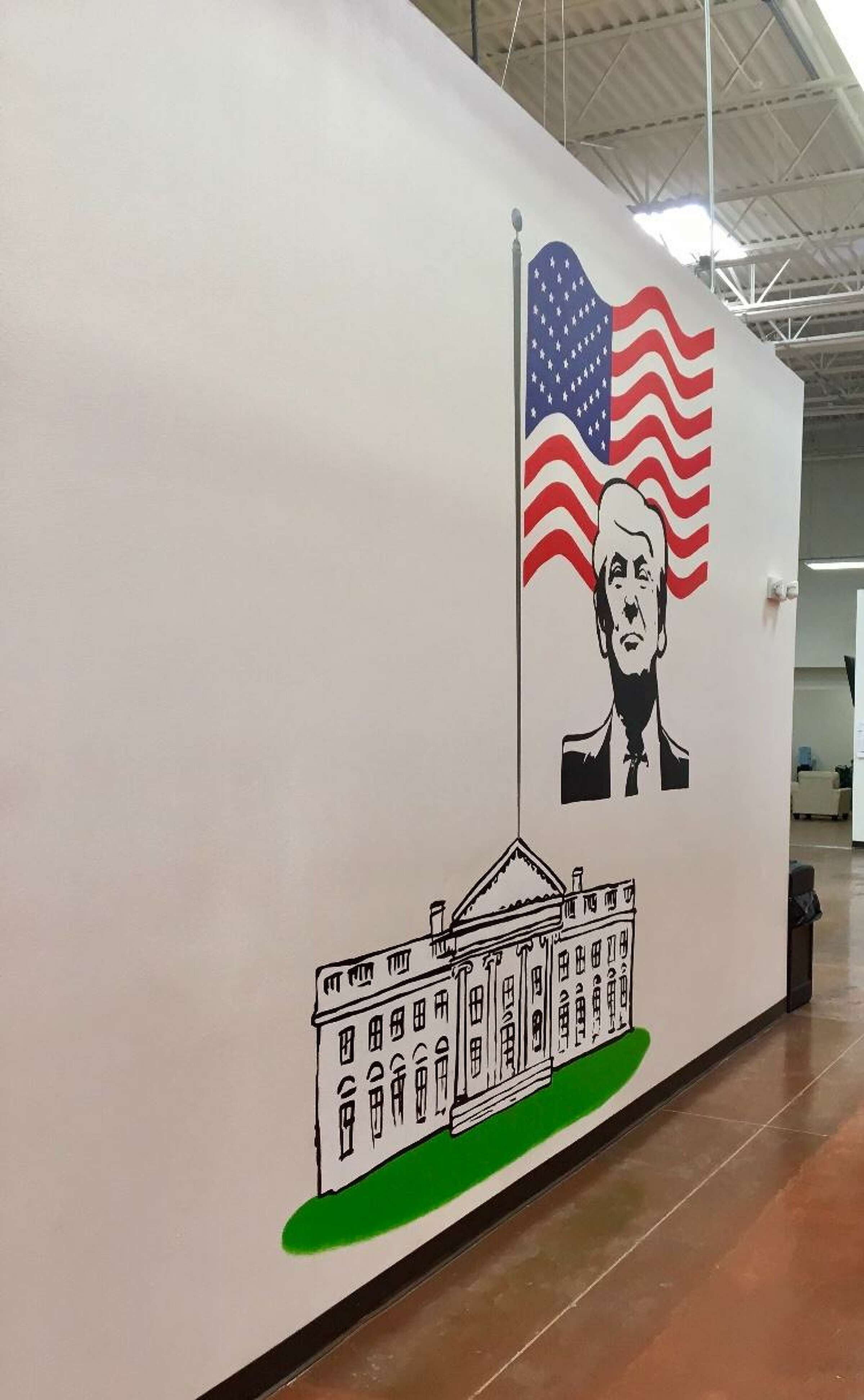 Donald Trump mural inside Texas shelter sparks debate