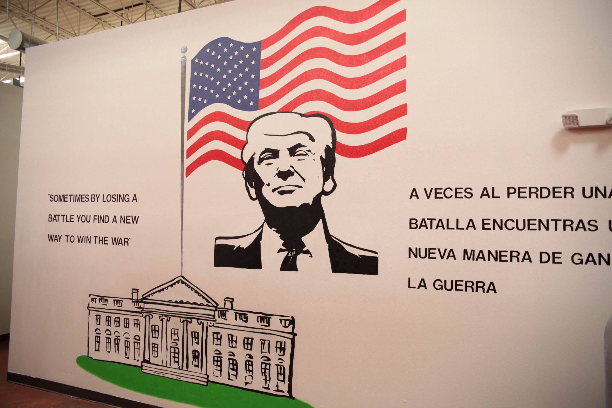 Donald Trump mural inside Texas shelter sparks debate