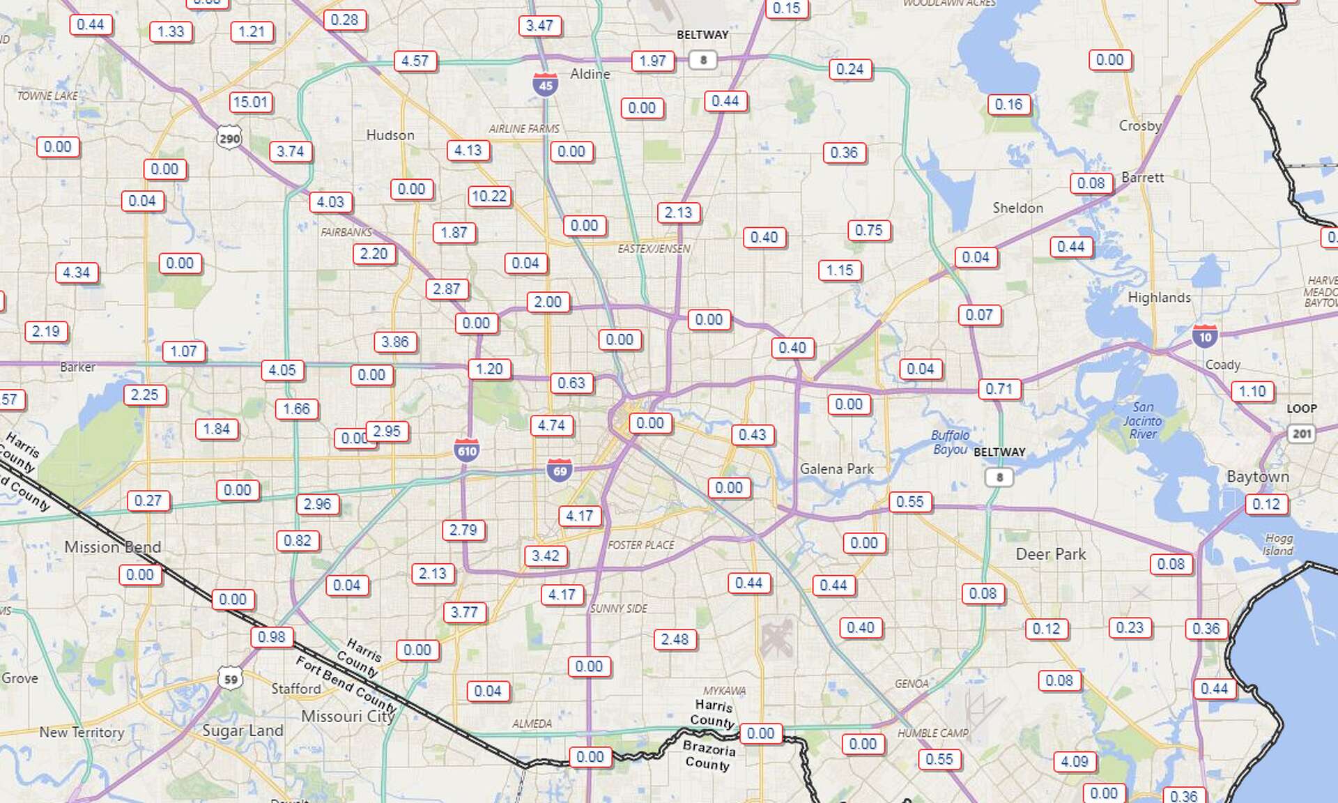 Maps show how some of Houston's worst floods affected the city