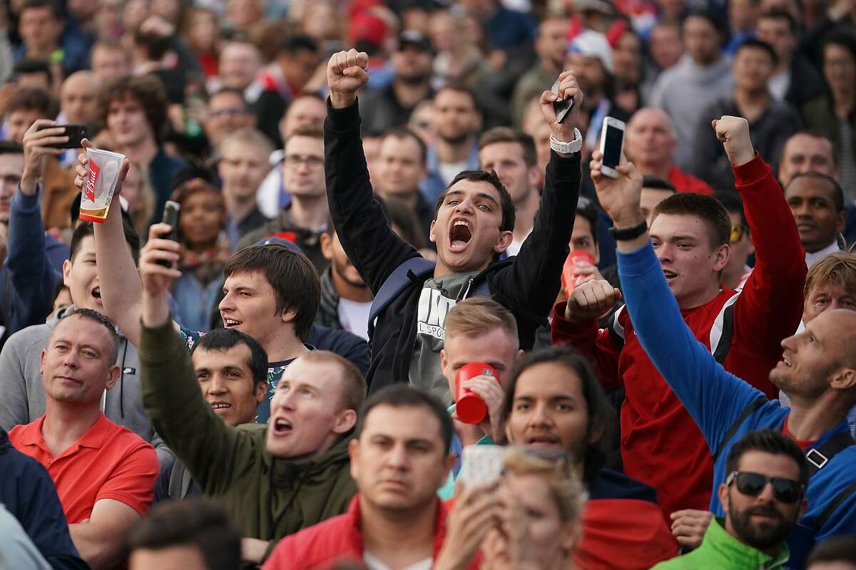 Russians in Houston revel in team’s stunning World Cup win