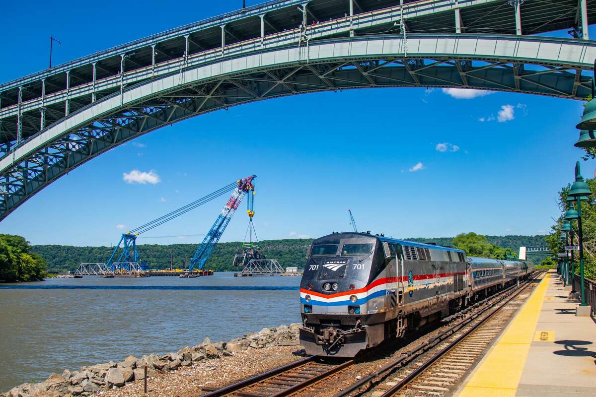 Video: Amtrak uses massive crane to move railroad bridge