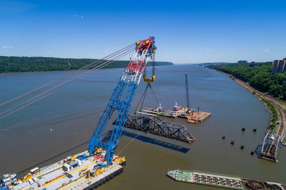 Video: Amtrak uses massive crane to move railroad bridge