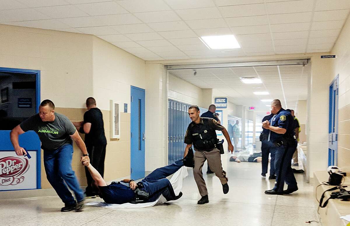 Active shooter simulation at Gladwin High School - June 14, 2018