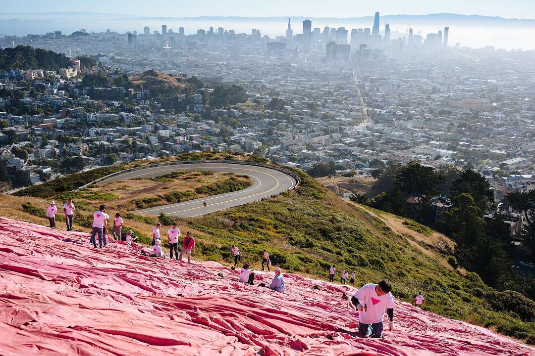 Pink triangle installation, Dyke March kick Pride weekend into full gear