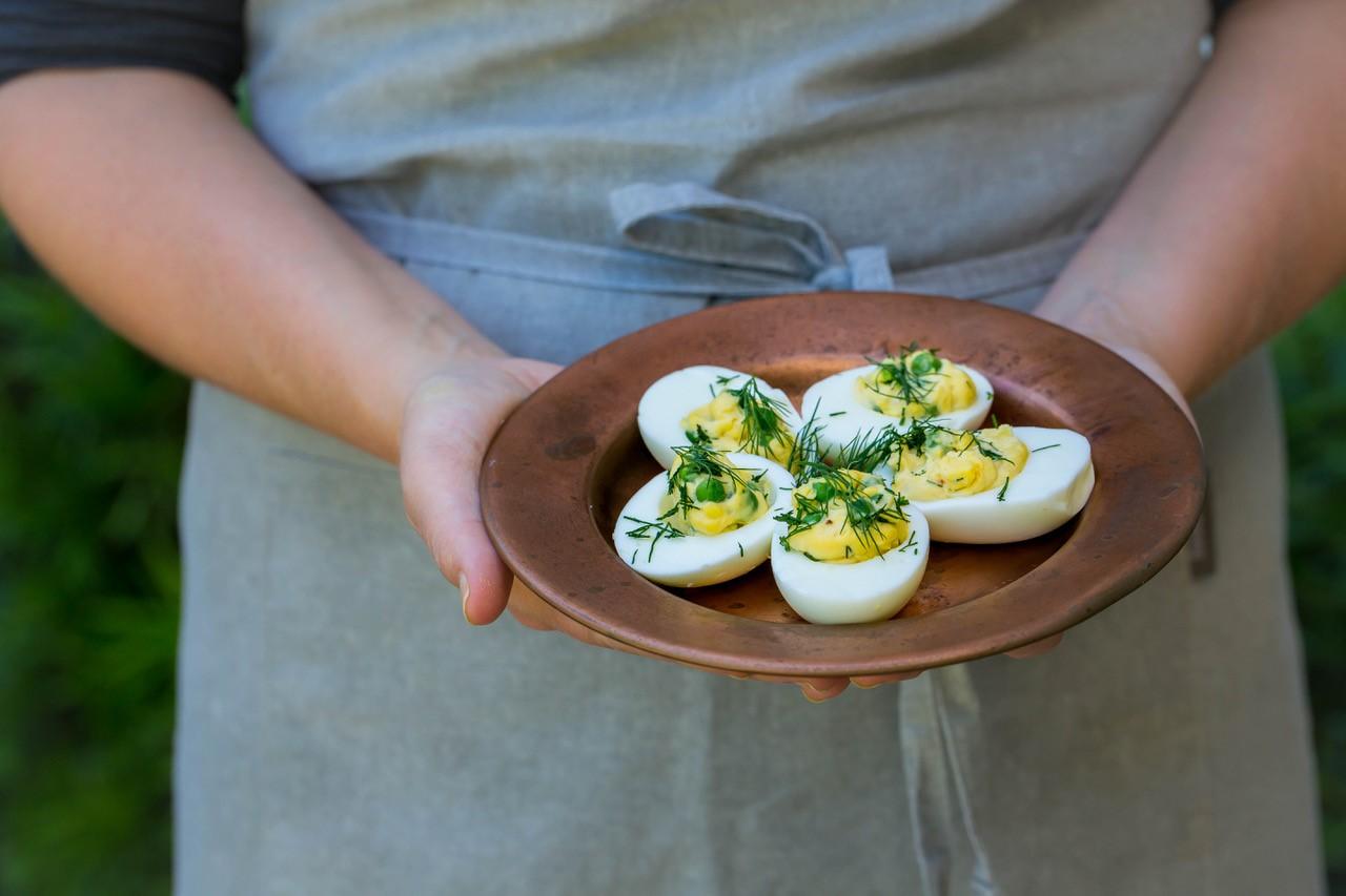 Recipe: Deviled Eggs with Peas, Chives and Dill