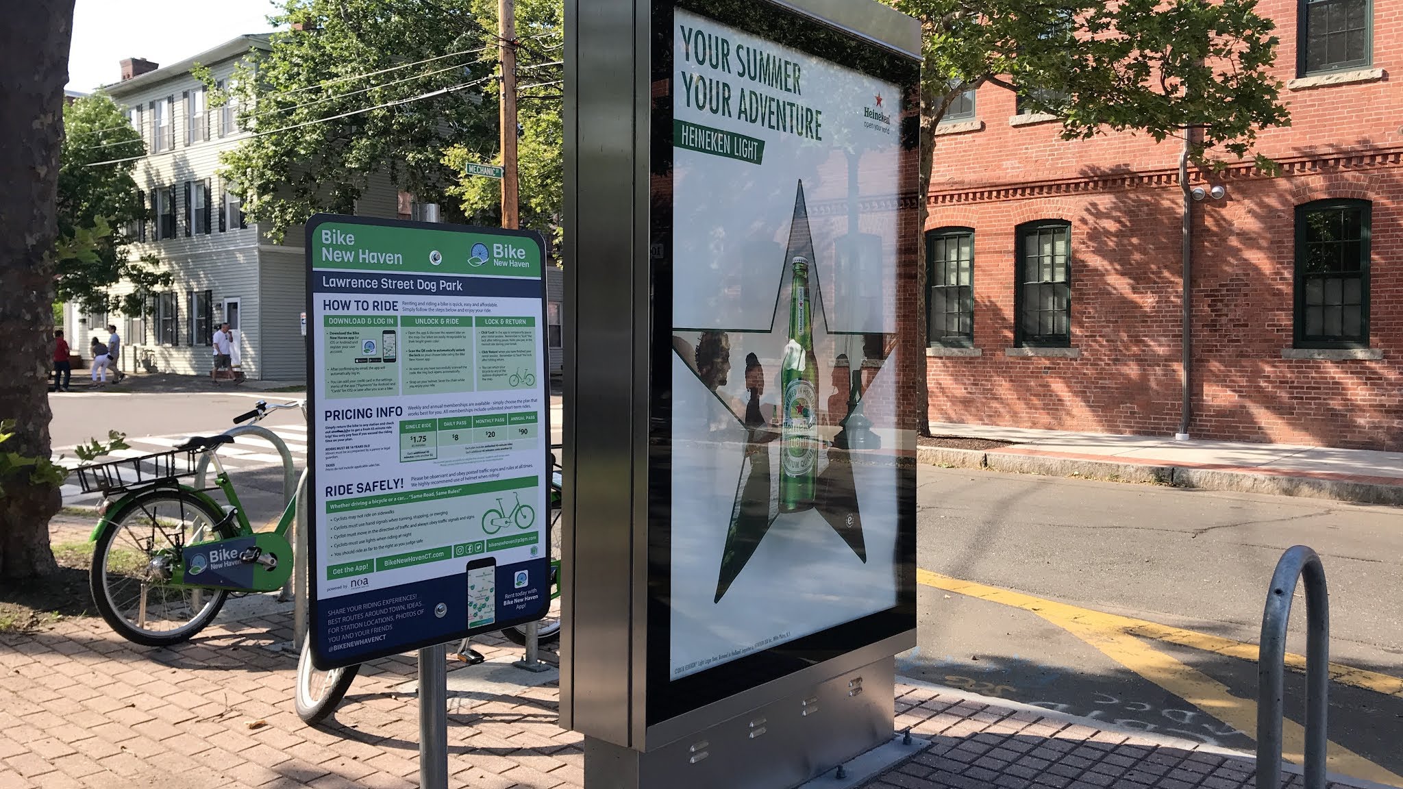 Placement of New Haven’s bike-share program’s ads debated