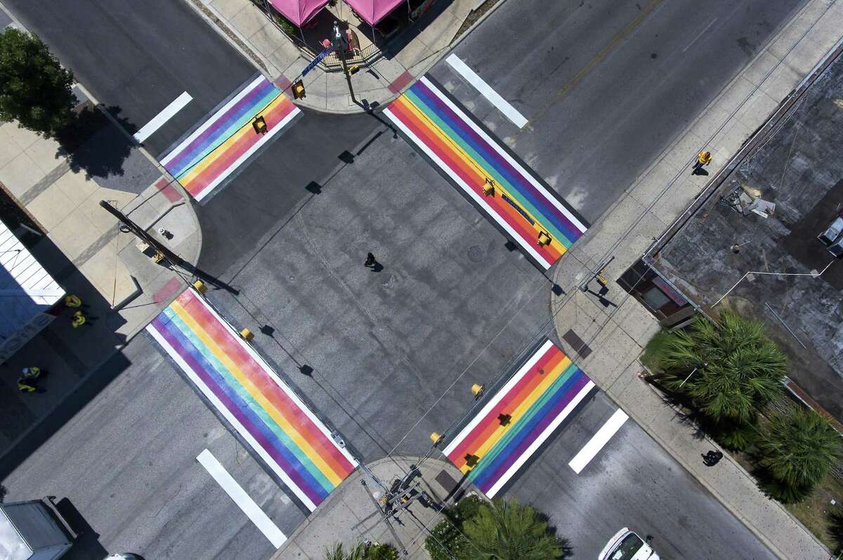 City installs LGBTQ-themed crosswalk