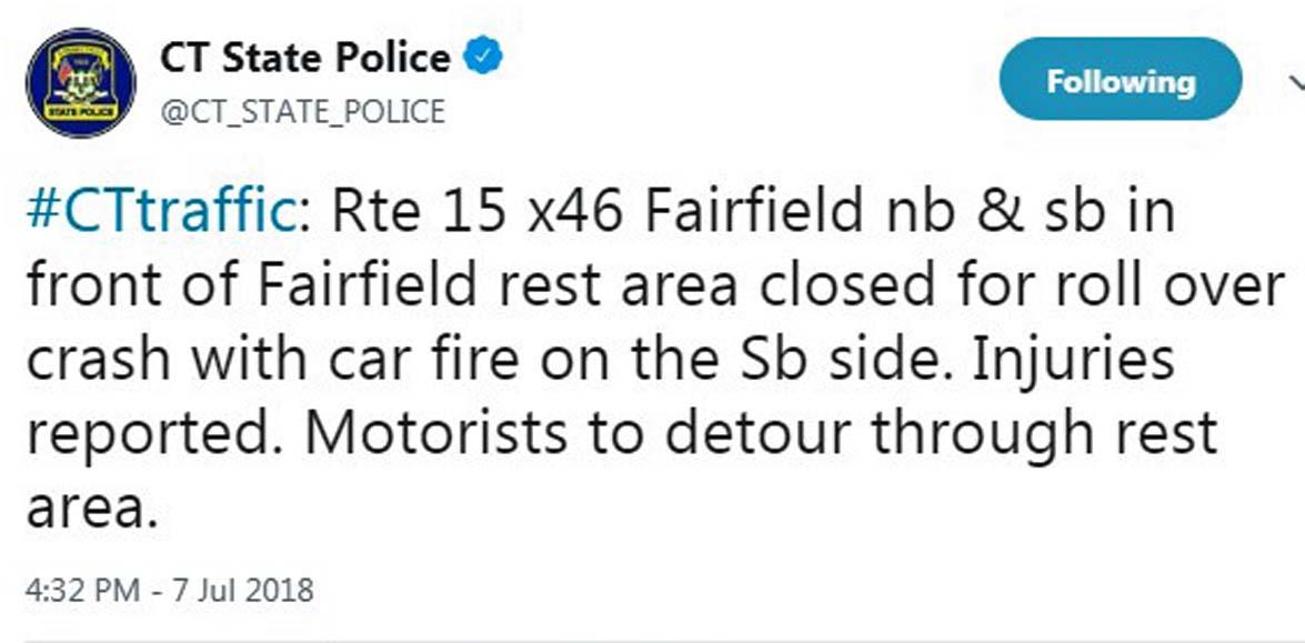 CSP: Minor injuries in Route 15 crash in Fairfield