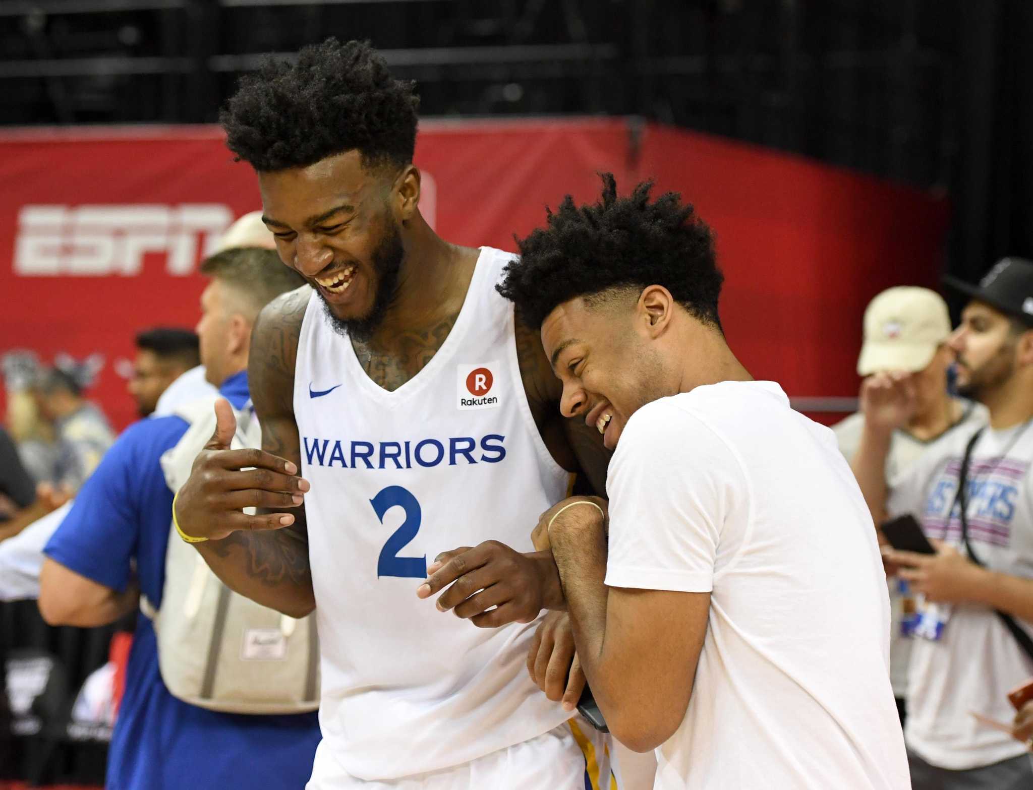'That's gonna go viral': Jordan Bell has hilarious freakout during ...