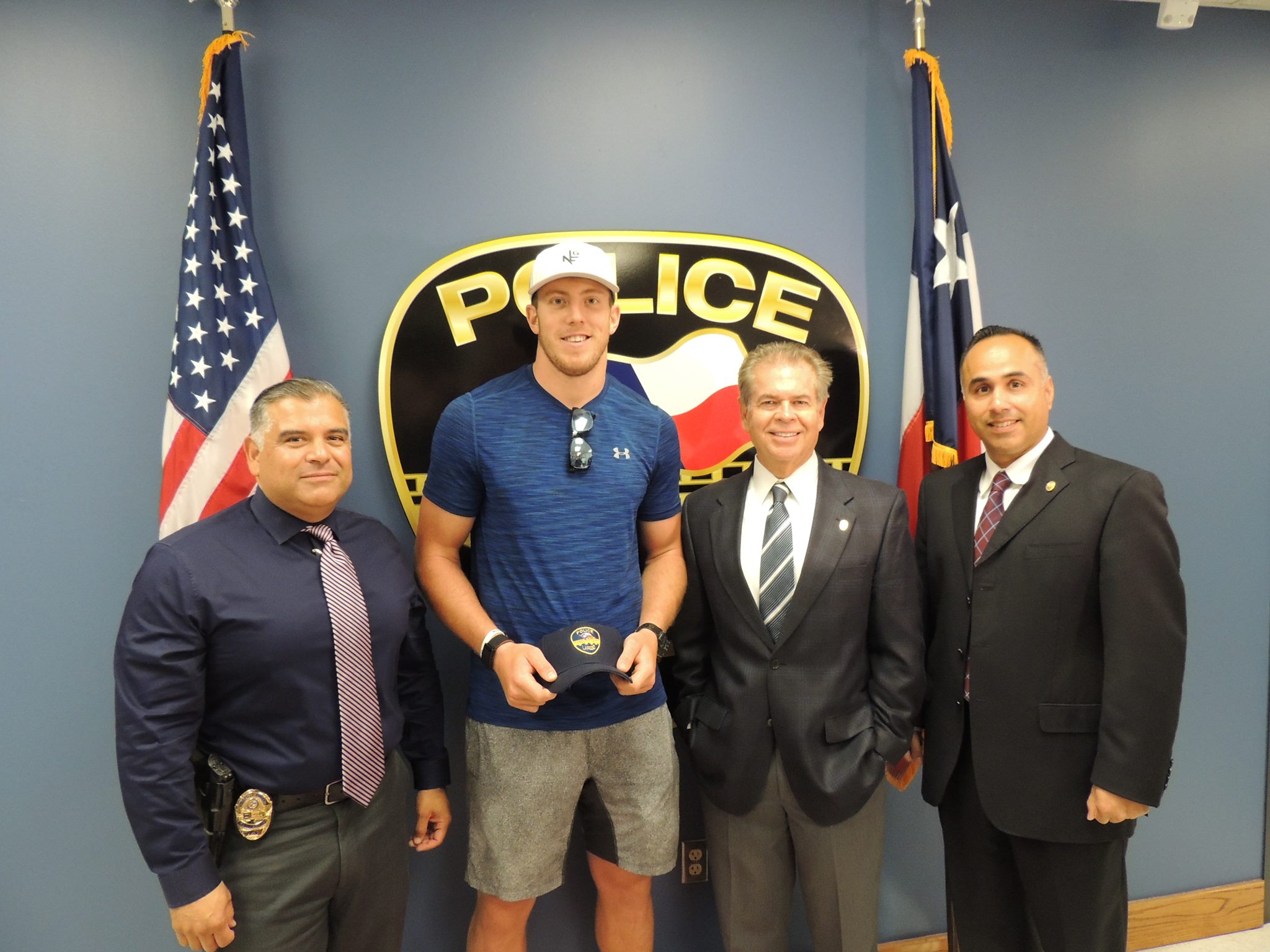 Laredo Police Department gets surprise visit from Dallas Cowboy